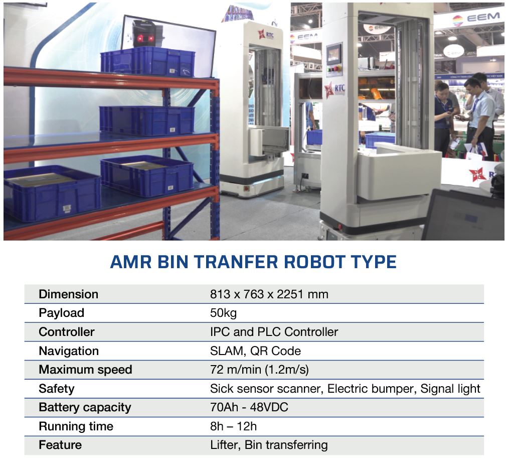 Top 10 sản phẩm AGV/AMR chất lượng từ RTC Technology Việt Nam